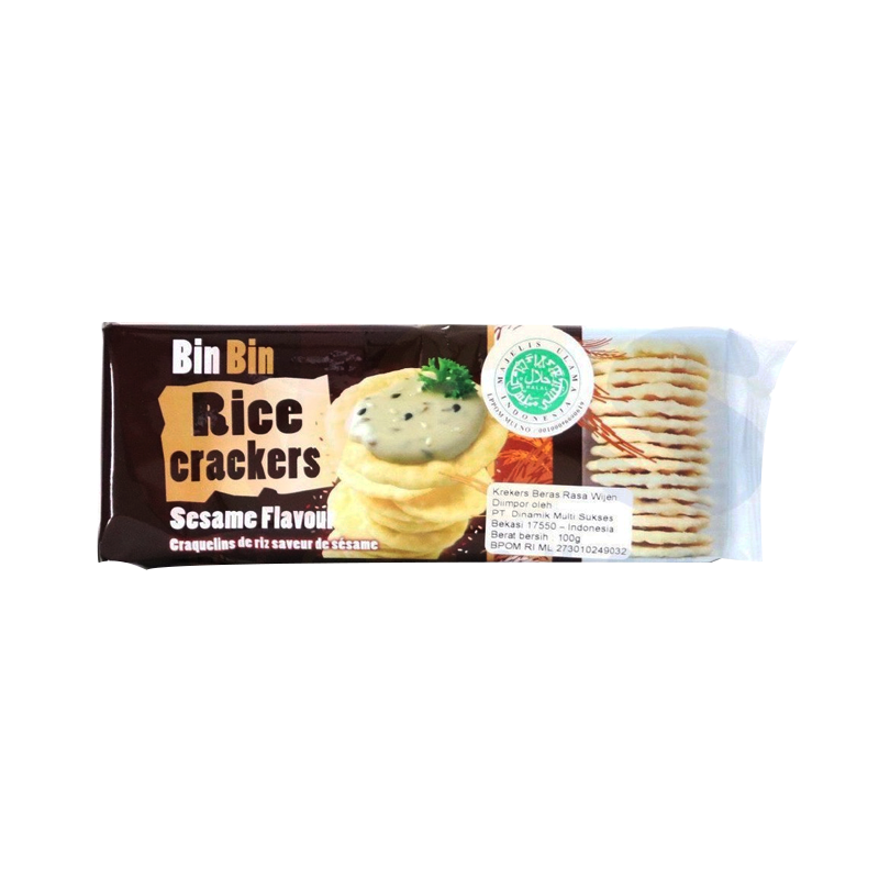 BIN BIN Rice Crakers Sesame flavour 100g — Shopping-D Service Platform