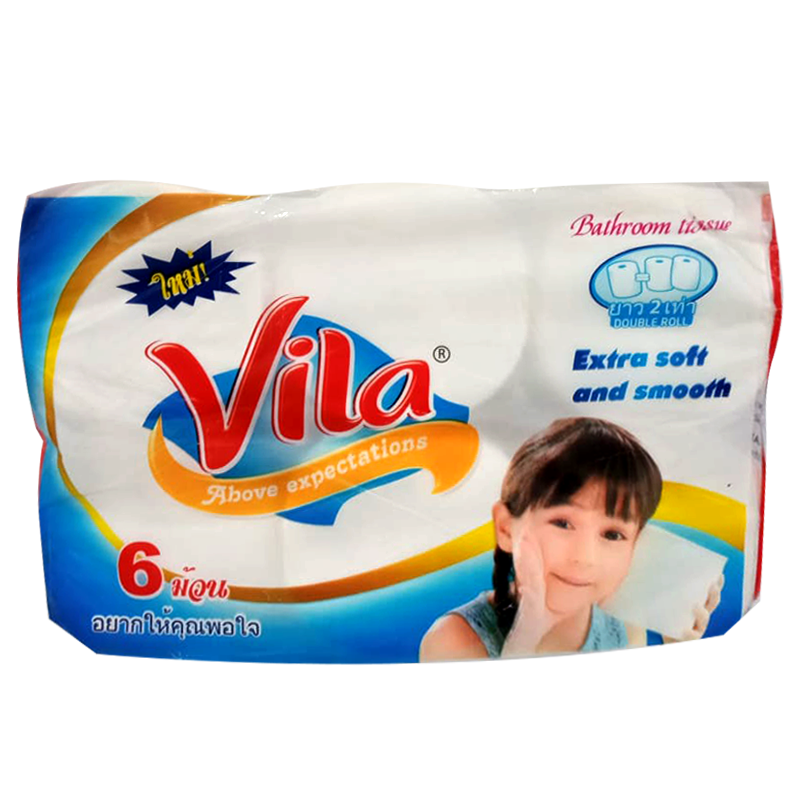 Vila Bathroom Tissue Extra Soft and Smooth Pack 6Rolls — Shopping-D ...