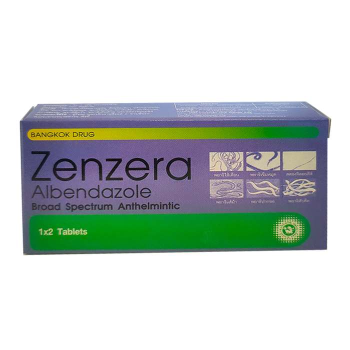 Zenzera Albendazole Broad Spectrum Anthelmintic boxes of 2 tablets ...