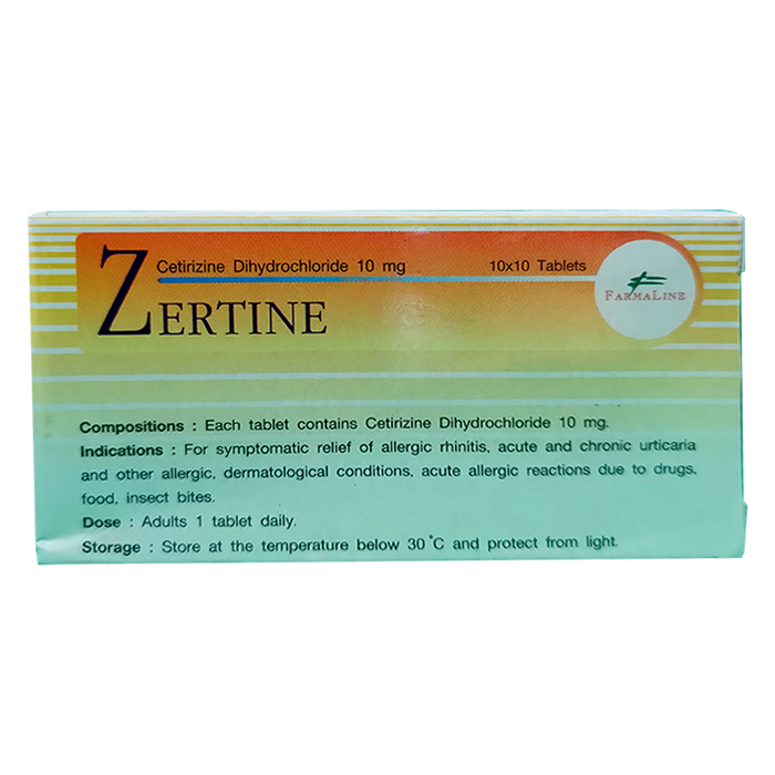 zertine cetirizine dihydrochloride 10mg boxes of 10blister — Shopping-D ...